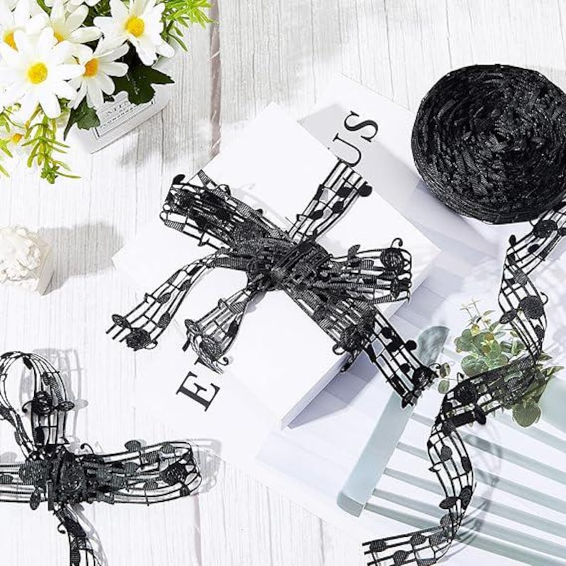 20 Yards 28 Mm Hollow Music Note Ribbon Cut Out Musical Grosgrain ...