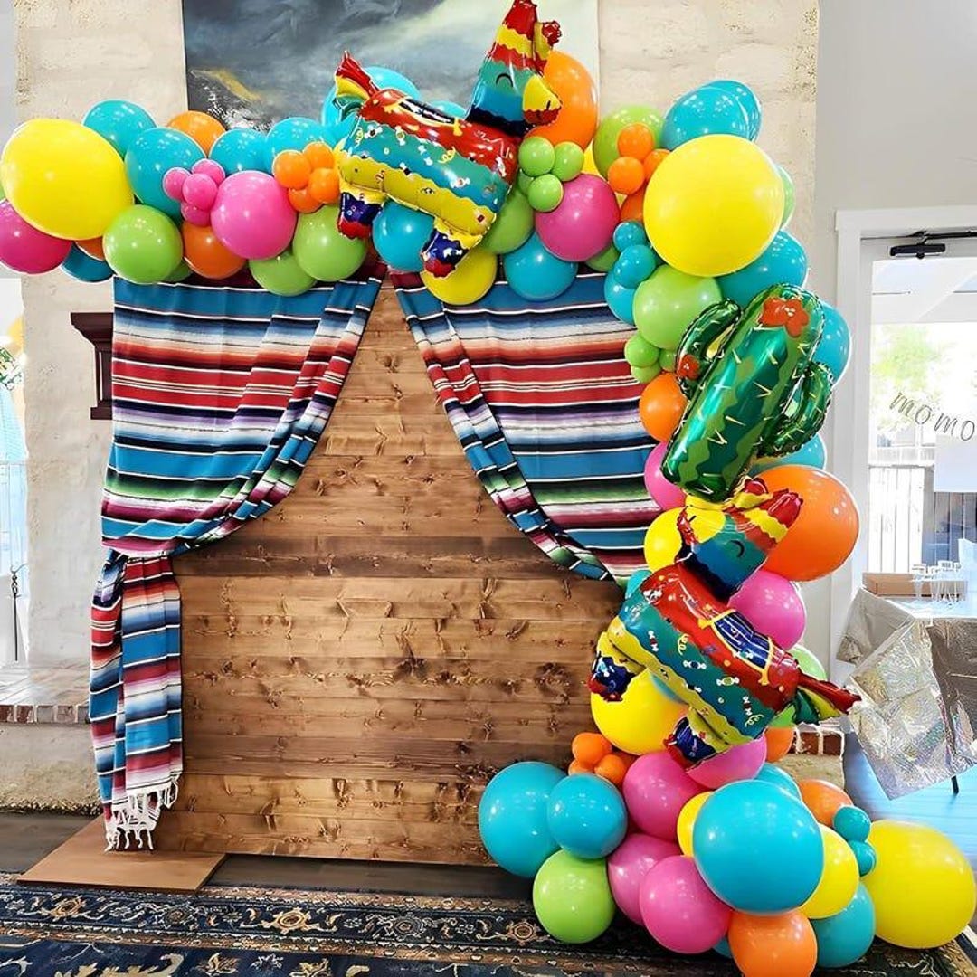 Cinco De Mayo Mexican Fiesta Party Decorations 132pcs Fiesta Balloon ...