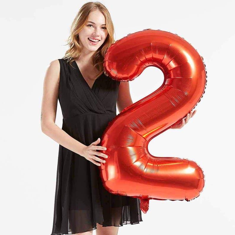 40inch Red Foil 26 Helium Jumbo Digital Number Balloons, 26th Birthday ...