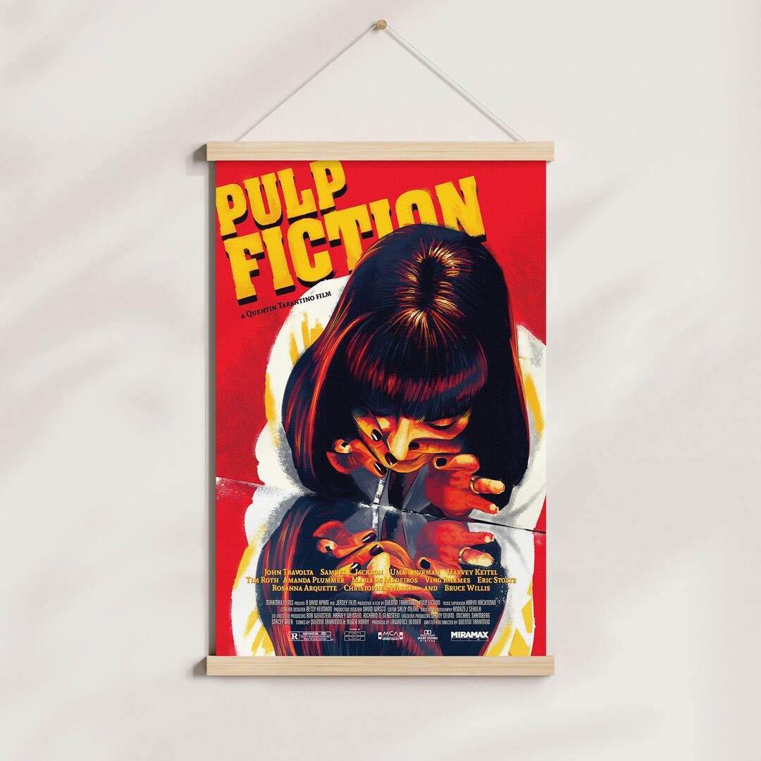 Retro Pulp Fiction Movie Posters Canvas Prints Hanging Scroll Painting ...
