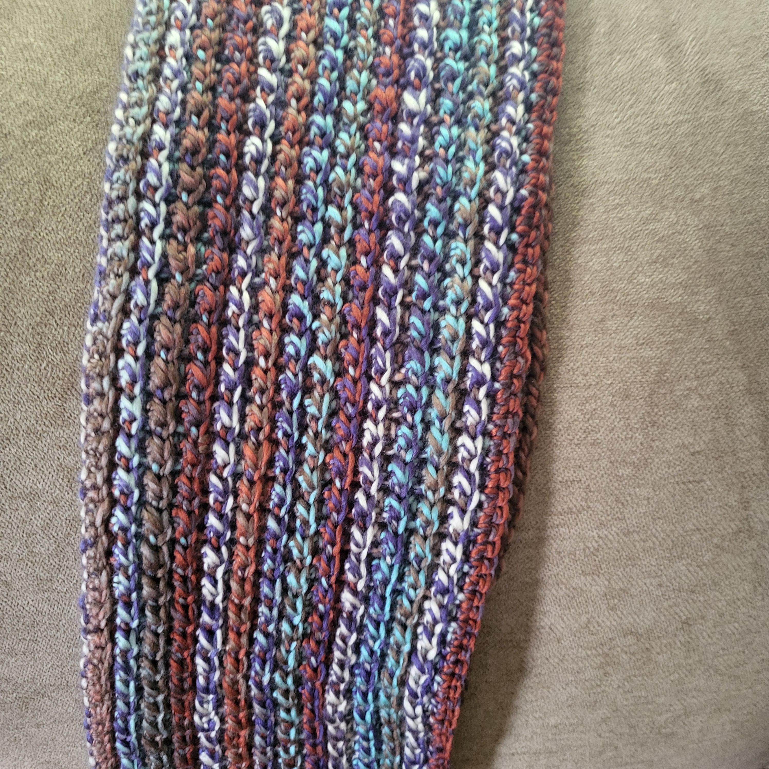 This Unique, Stunning Scarf is Made in a Multi-colored Very Soft Yarn ...