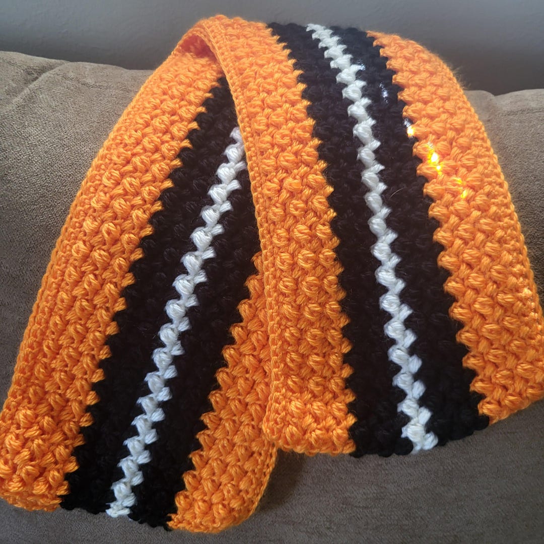 Celebrate Football Season! Handmade Cincinnati Bengals Scarf Made With ...