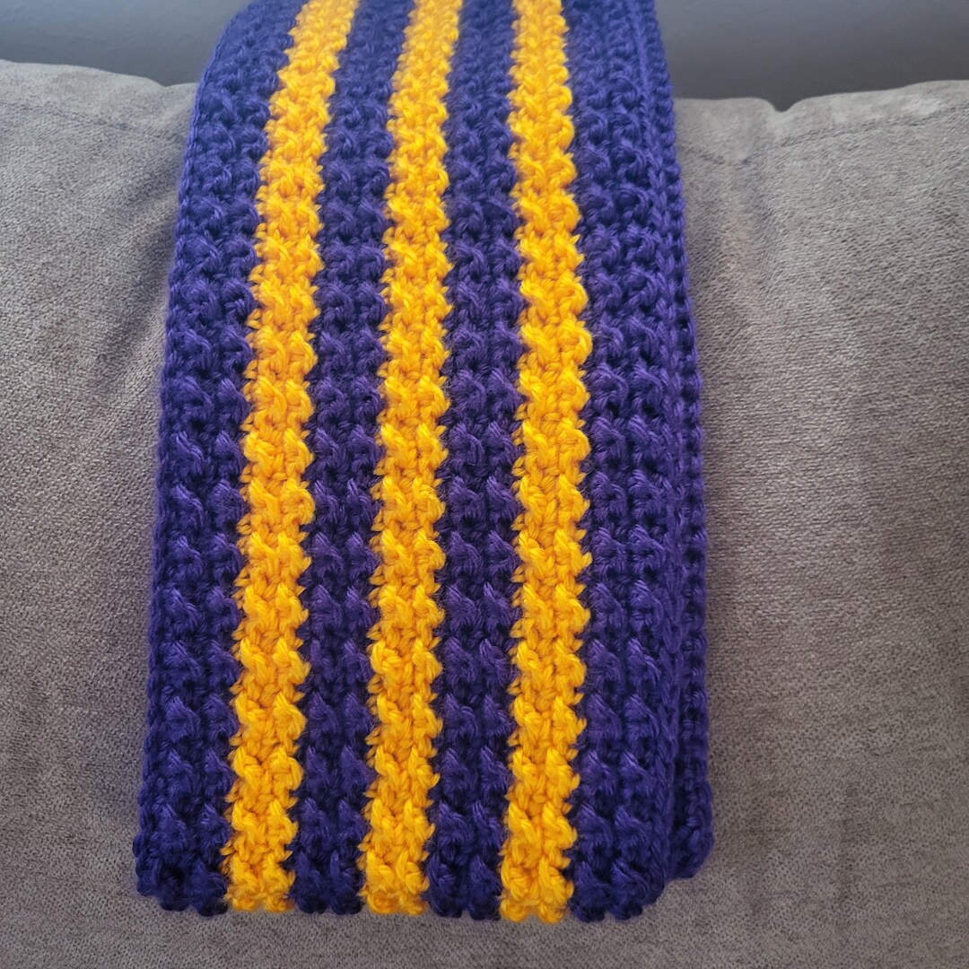 Minnesota Vikings Handmade Scarf. Made With a Soft and Warm Yarn That ...
