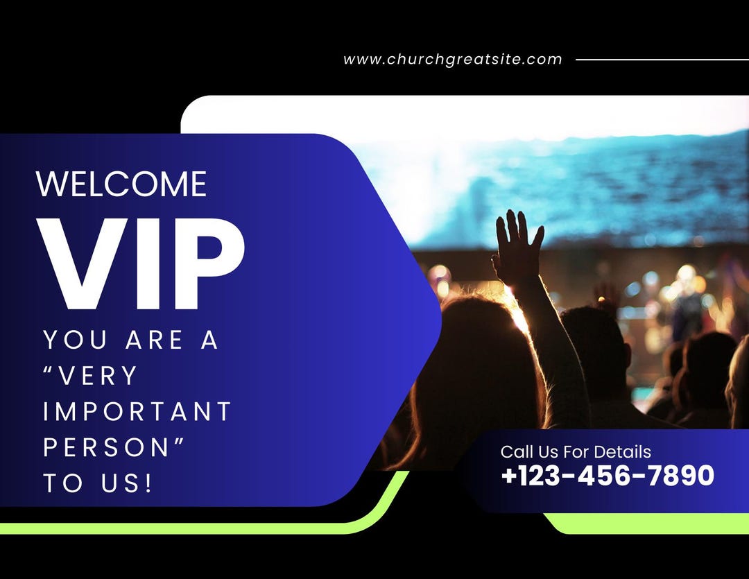 Church VIP Card Design - Etsy