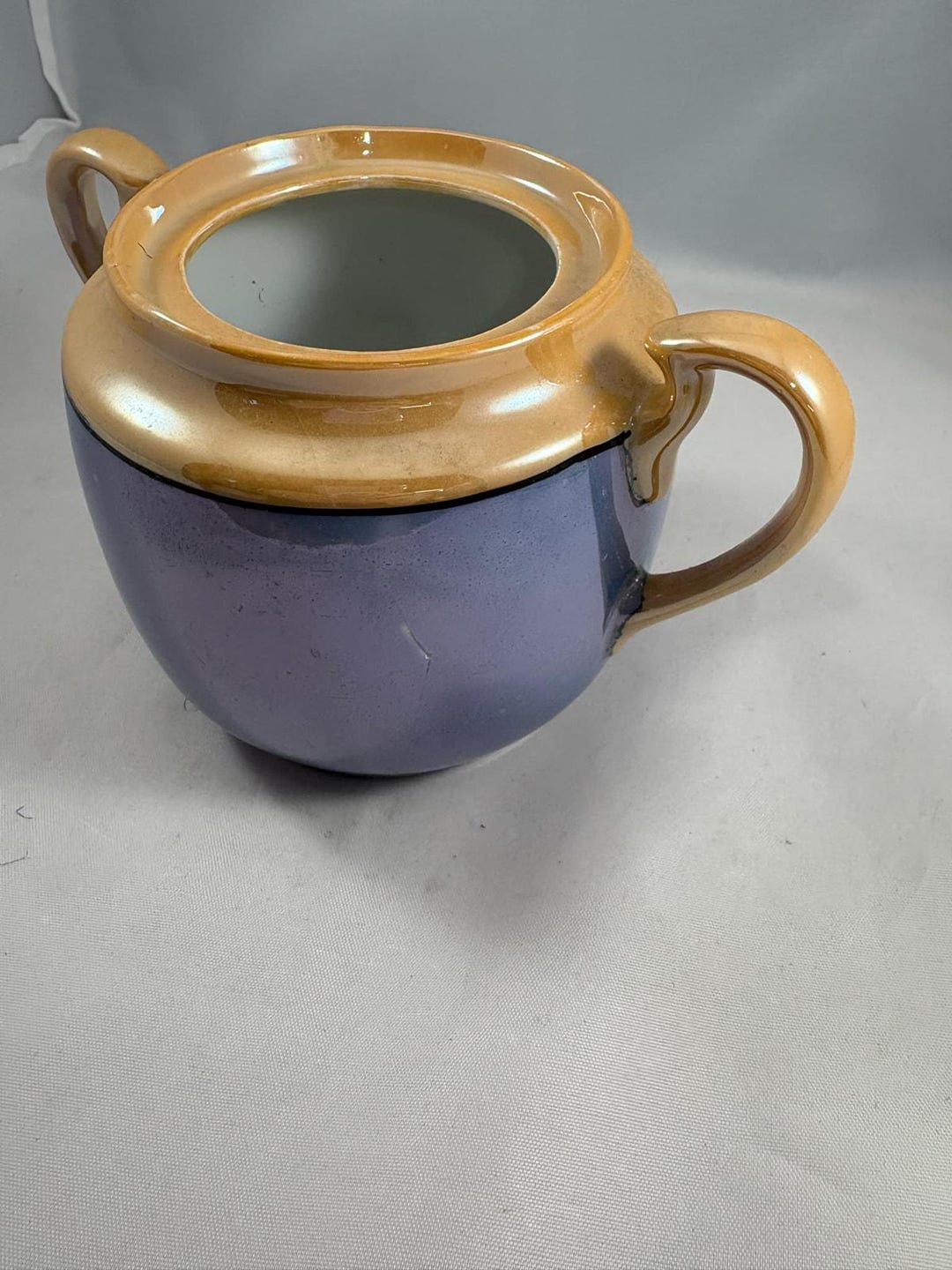 1940s Japanese Takito TT Porcelain Lusterware Sugar Bowl NO Lid Peach ...