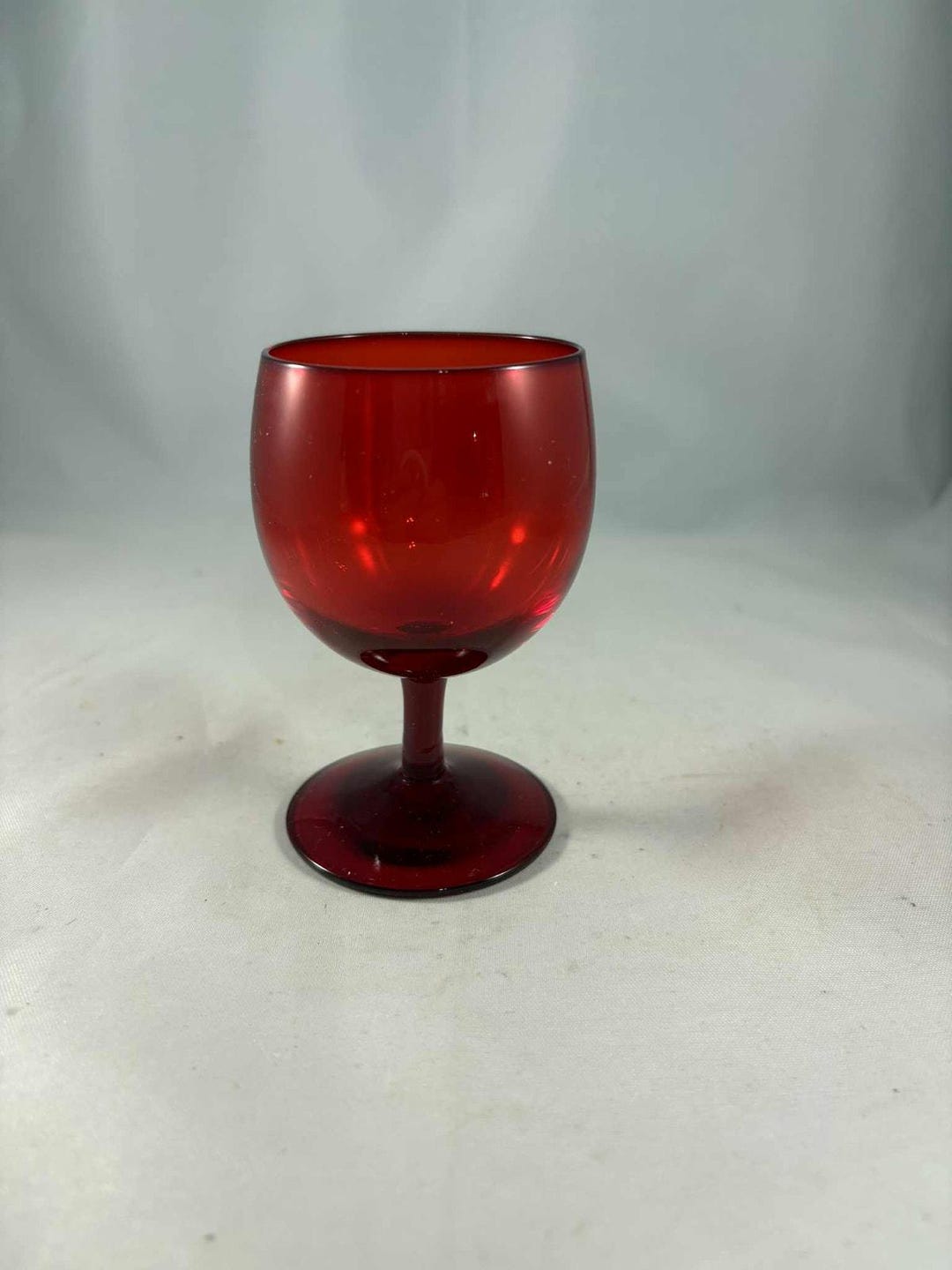 Vintage Ruby Red Pressed Glass Cordial Dessert Glass - Etsy