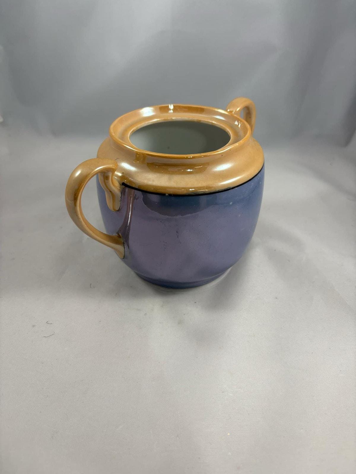 1940s Japanese Takito TT Porcelain Lusterware Sugar Bowl NO Lid Peach ...