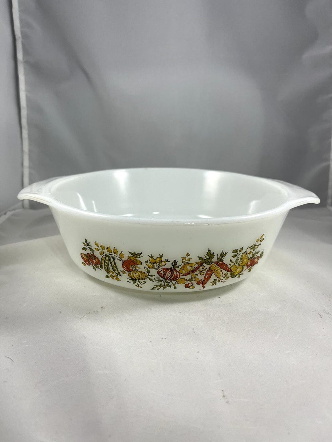 Vintage Anchor Hocking Oven Proof Casserole Dish #436 1 Quart White ...
