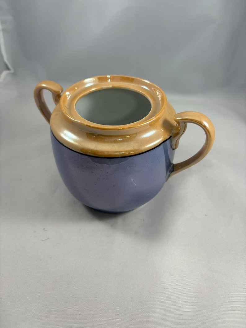 1940s Japanese Takito TT Porcelain Lusterware Sugar Bowl NO Lid Peach ...