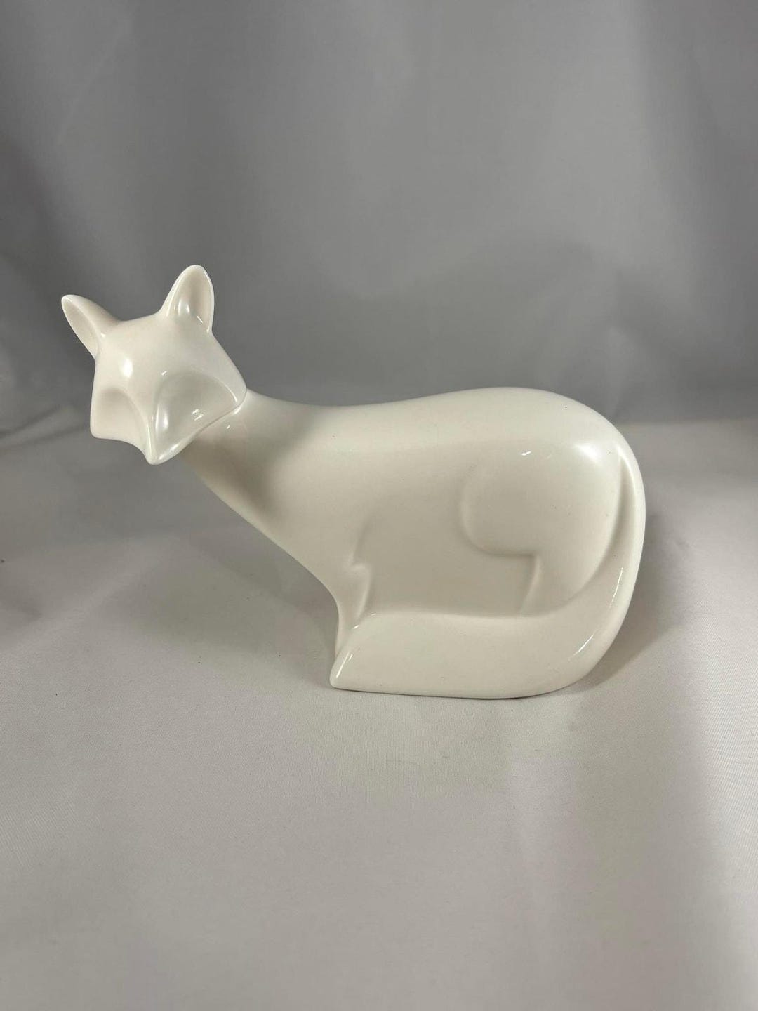 1998 Vtg Enesco Seagull Glossy White Porcelain Fox Figurine - Etsy