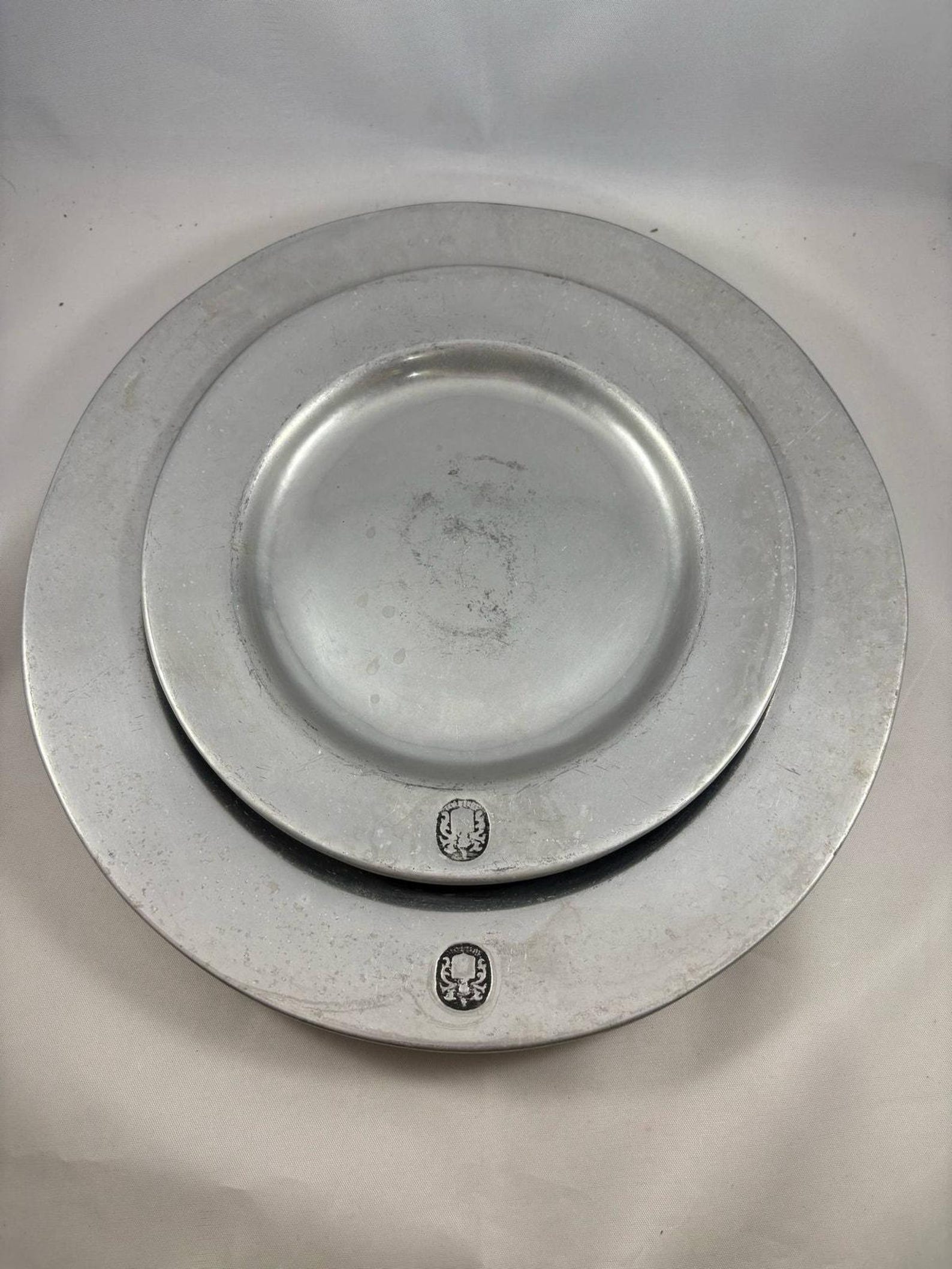 1960s Wilton Armetale RWP Hallmark Pewter Dinner & Salad Plates ...