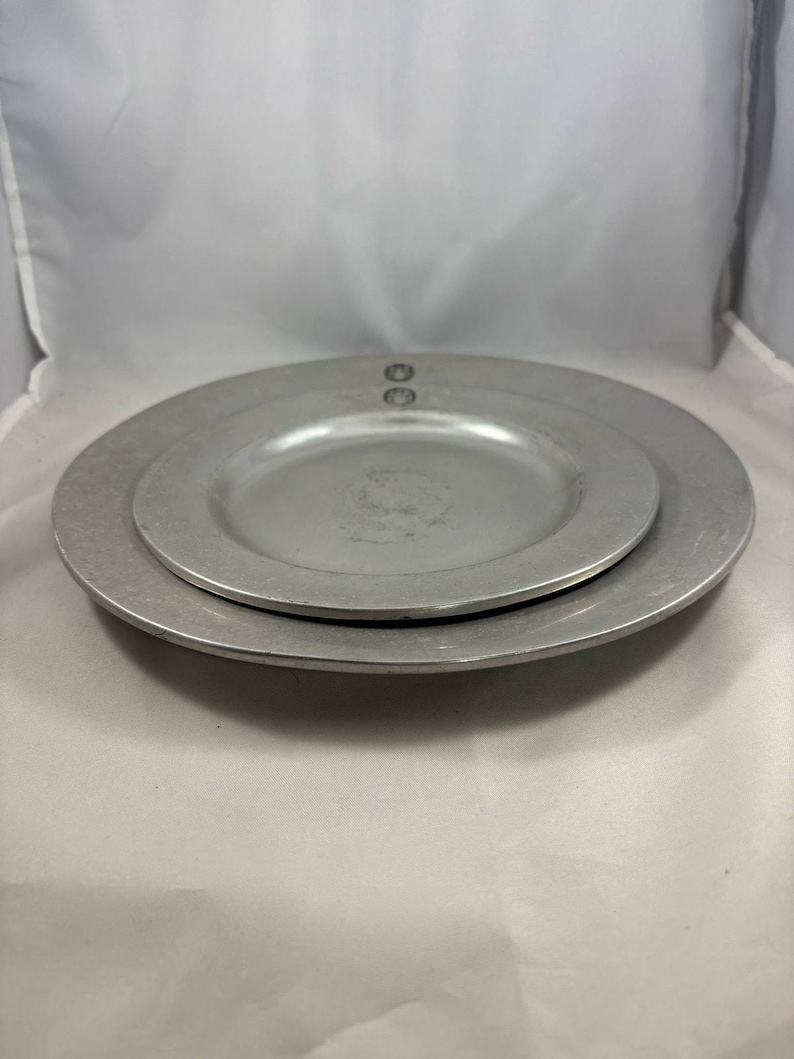 1960s Wilton Armetale RWP Hallmark Pewter Dinner & Salad Plates ...