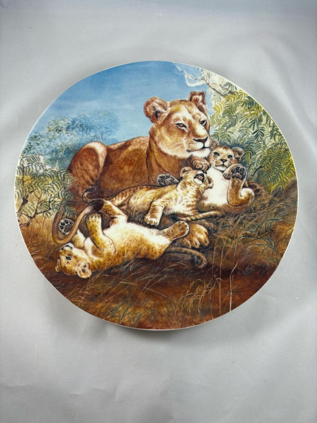 1981 Knowles Fine China Yin-rei Hicks A Watchful Eye 2nd Issue Ltd Ed ...