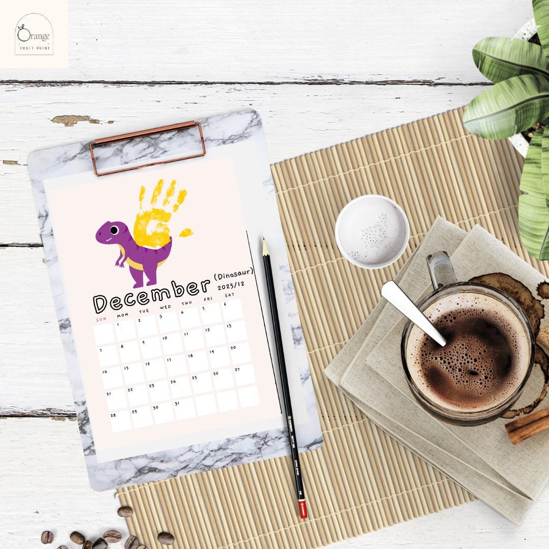 2025 Handprint Calendar,printable Handprint Craft Bundle,handprint ...