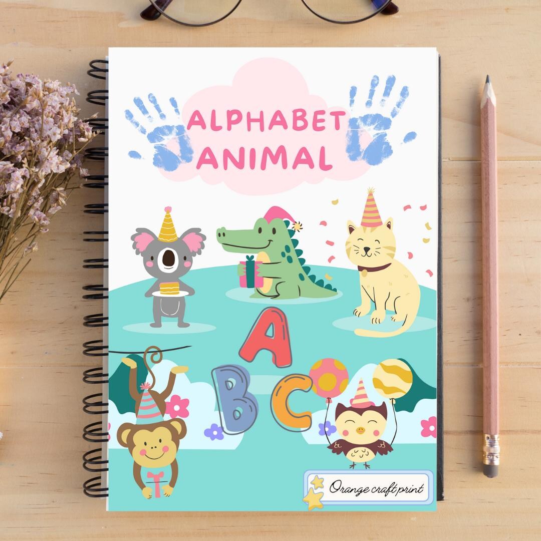 A-Z ABC Alphabet Handprint/animal Book Handprint Footprint/ Baby ...