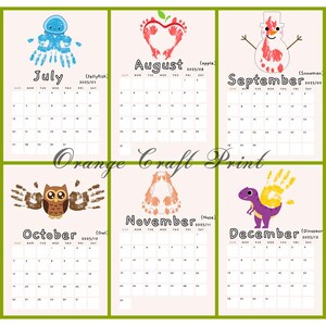 2025 Handprint Calendar,printable Handprint Craft Bundle,handprint ...