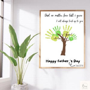 Father's Day Handprint Craft Handprint Card Printable Art Template ...
