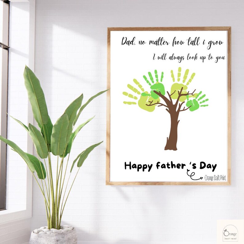Father's Day Handprint Craft Handprint Card Printable Art Template ...