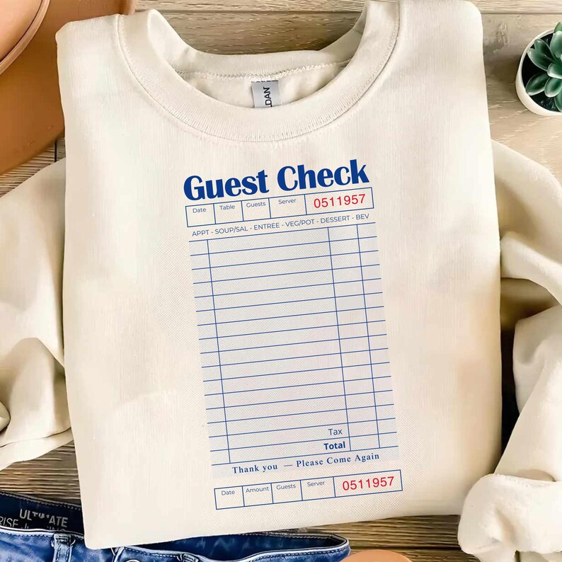 Guest Check Print PNG Blank Guest Check List Restaurant Guest Check ...