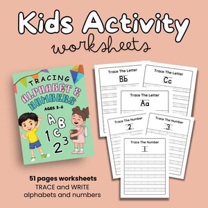 Kids Activity Worksheets Editable & Printable Alphabet Busy Book ...