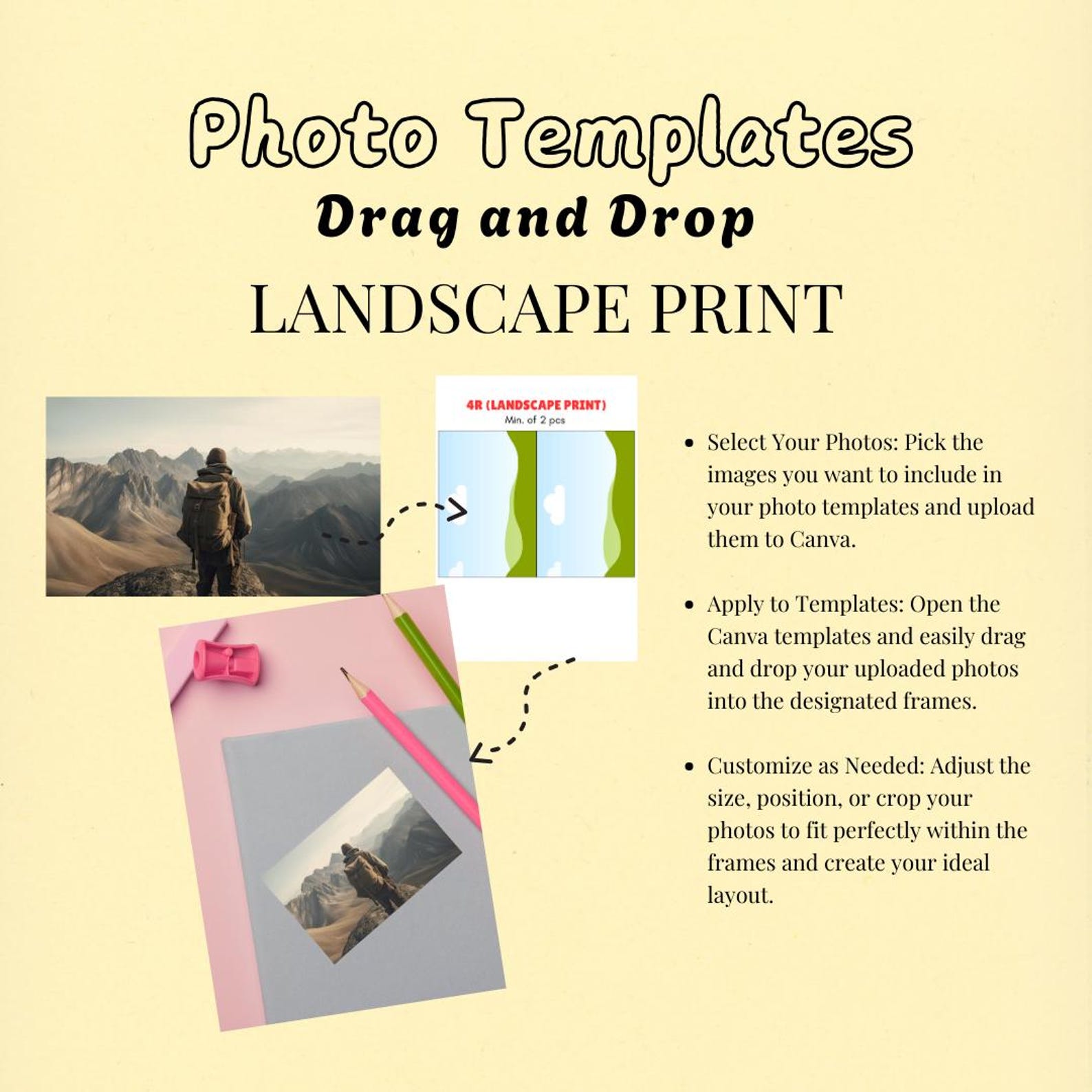 Rush ID and Photo Templates,editable Photo Templates,editable Canva ...