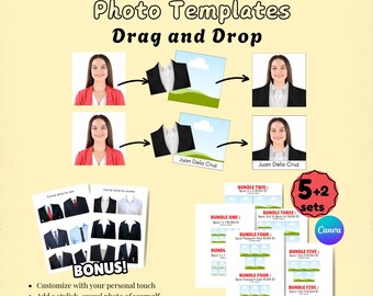 Canva Photo Sizes Templates Drag and Drop Editable Frames - Etsy