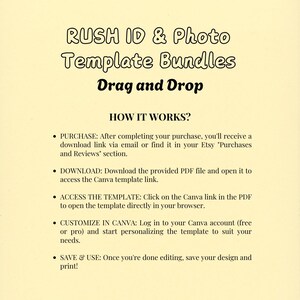 Rush ID and Photo Templates,editable Photo Templates,editable Canva ...