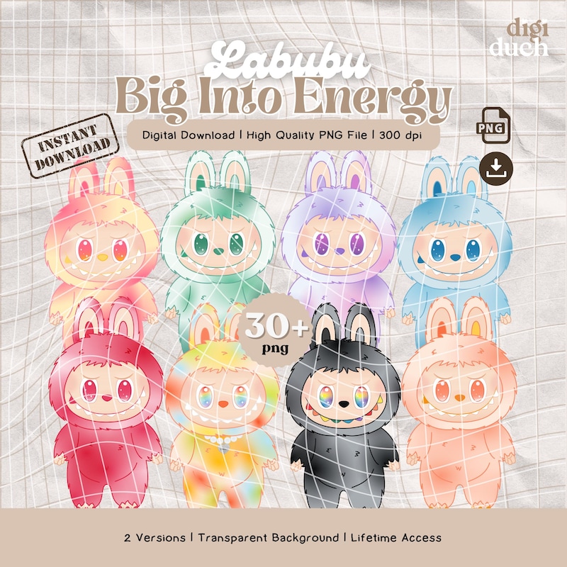 Pink and Yellow Labubu - Etsy