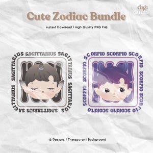 Cute Zodiac Hacipupu PNG Printable Clipart, Zodiac PNG, Print File ...