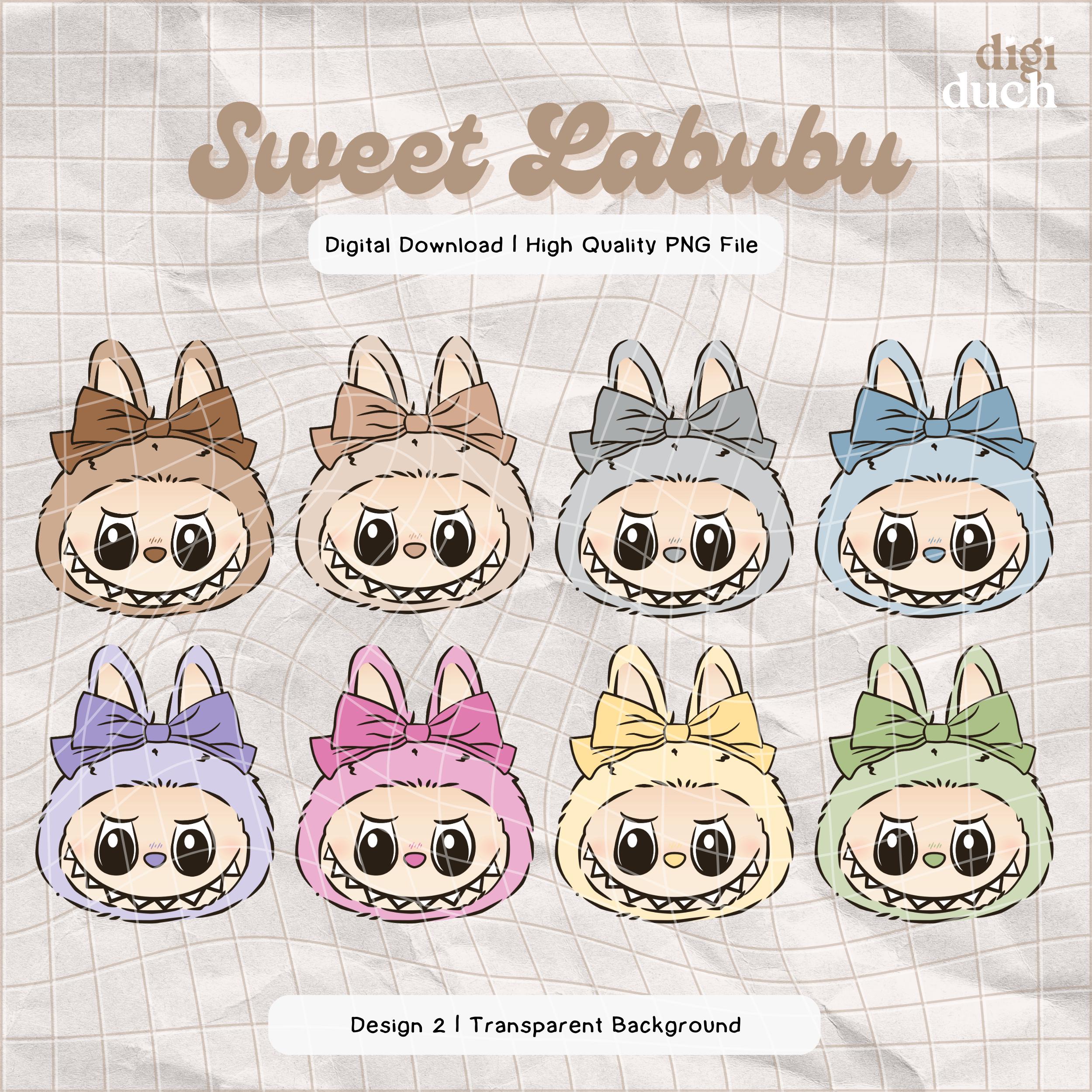 48 PNG Labubu Head Sweet Valentines Bundle Png, Labubu PNG, Labubu ...