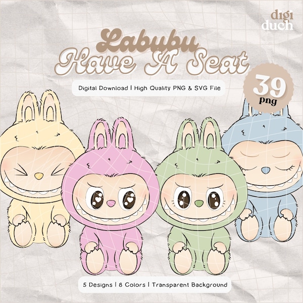 Labubu Sitting - Etsy