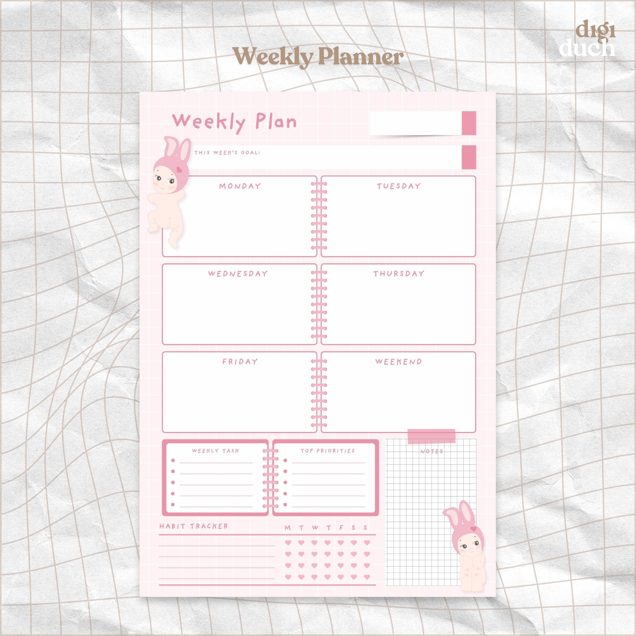 Sonny Angel Planner: Daily, Weekly, Monthly Printable (PNG Digital ...