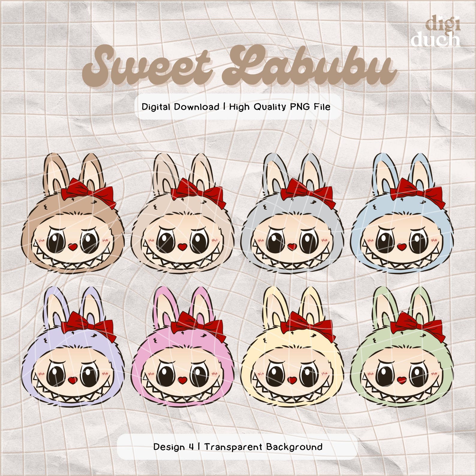 48 PNG Labubu Head Sweet Valentines Bundle Png, Labubu PNG, Labubu ...