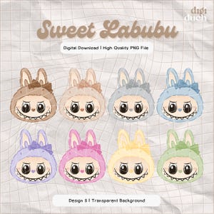 48 PNG Labubu Head Sweet Valentines Bundle Png, Labubu PNG, Labubu ...