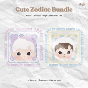 Cute Zodiac Hacipupu PNG Printable Clipart, Zodiac PNG, Print File ...