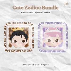 Cute Zodiac Hacipupu PNG Printable Clipart, Zodiac PNG, Print File ...
