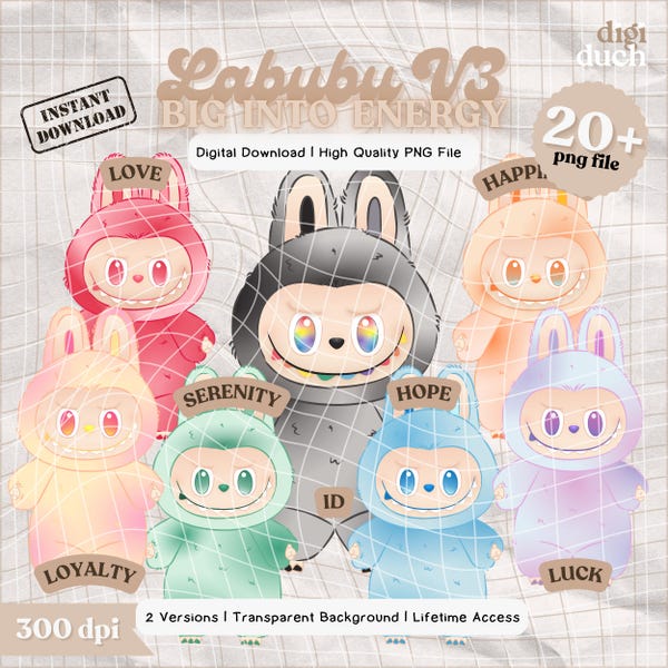 Labubu Faces Png - Etsy