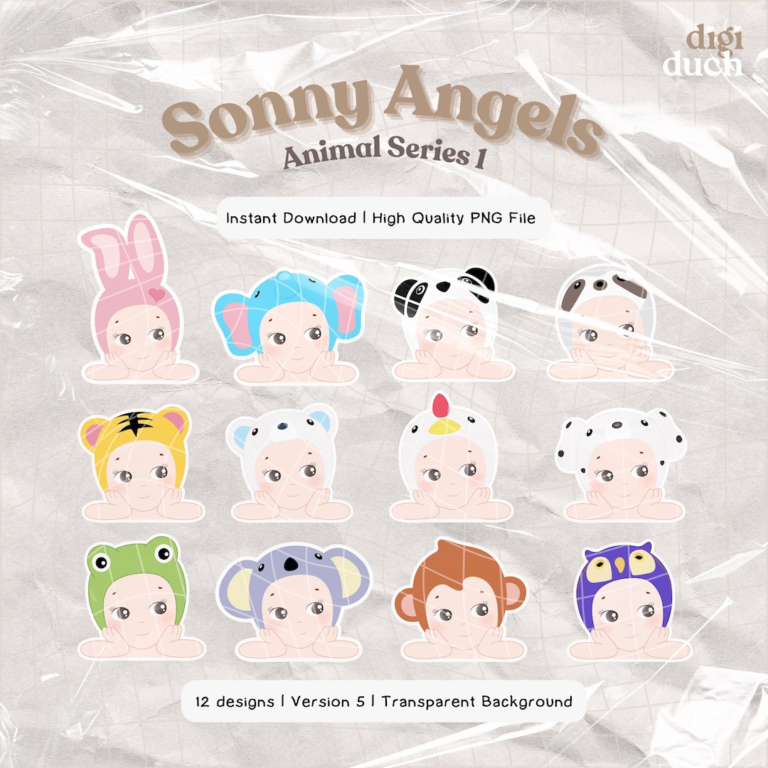 60 Png Kawaii Animal Series Angels!! Sonny PNG SVG, Printable Clipart ...