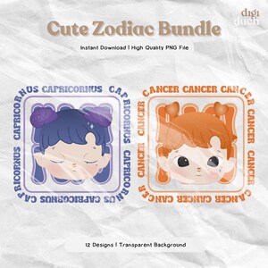 Cute Zodiac Hacipupu PNG Printable Clipart, Zodiac PNG, Print File ...