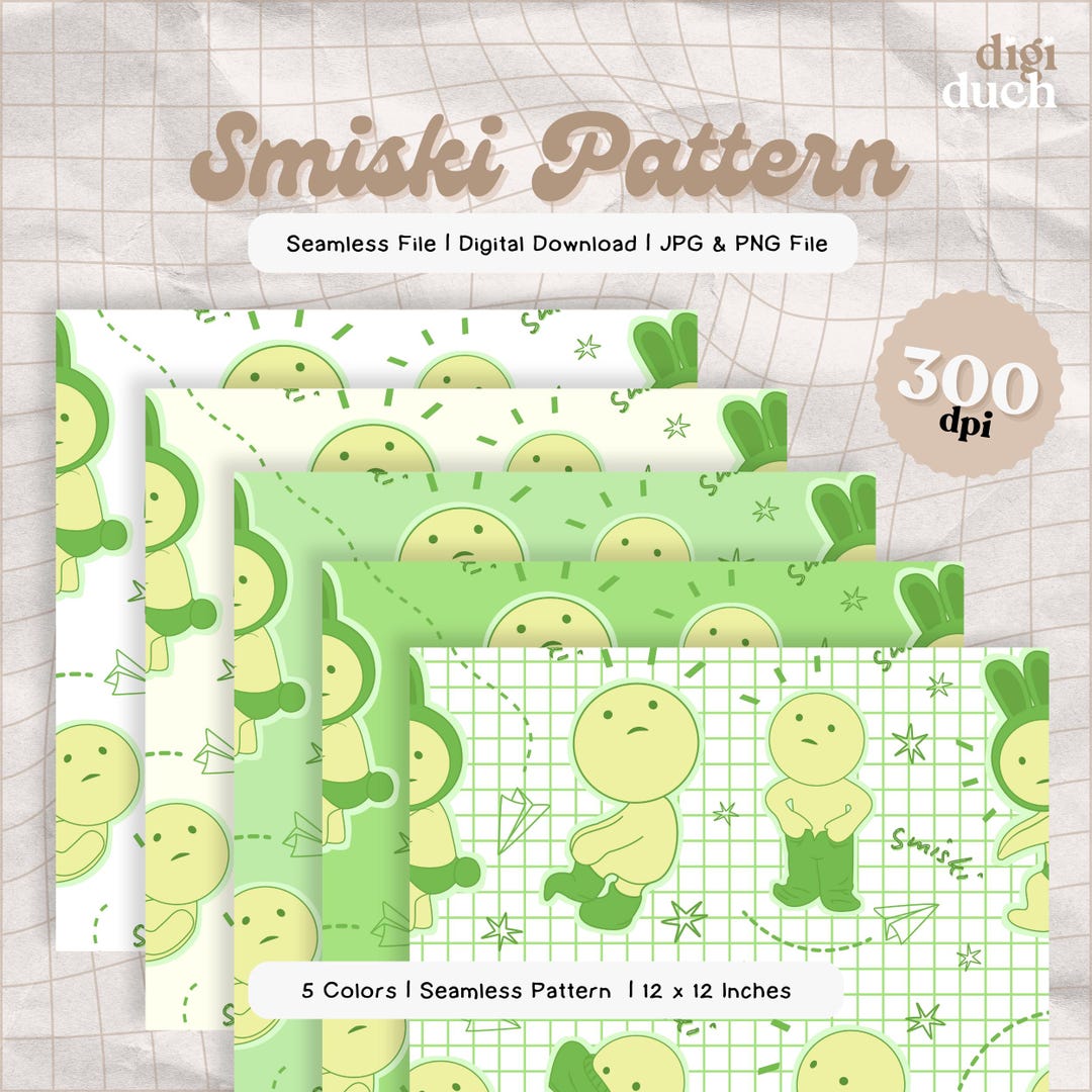 Smiski Digital File, Smiski Pattern, Smiski Seamless File, Smiski PNG ...