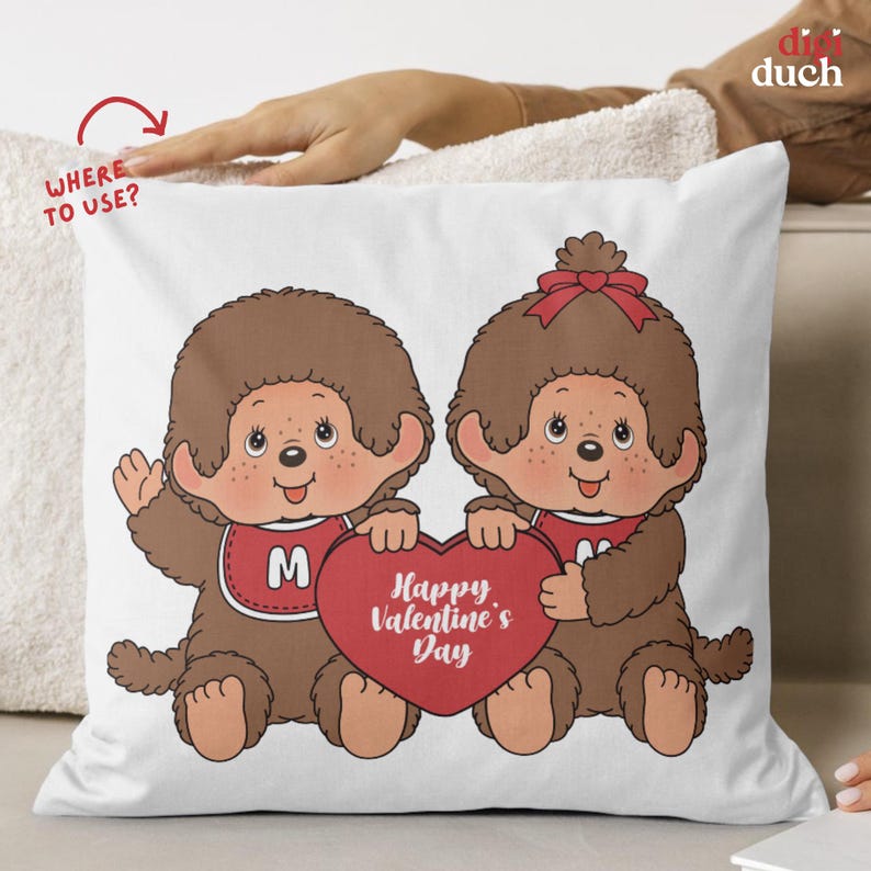 Monchii Valentine PNG Bundle, Cute Baby Monkey Clipart, Trendy Doll ...