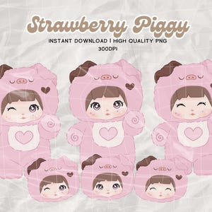 42 PNG Kawaii Nommi Cute Girls in Costumes Printable Stickers Png ...