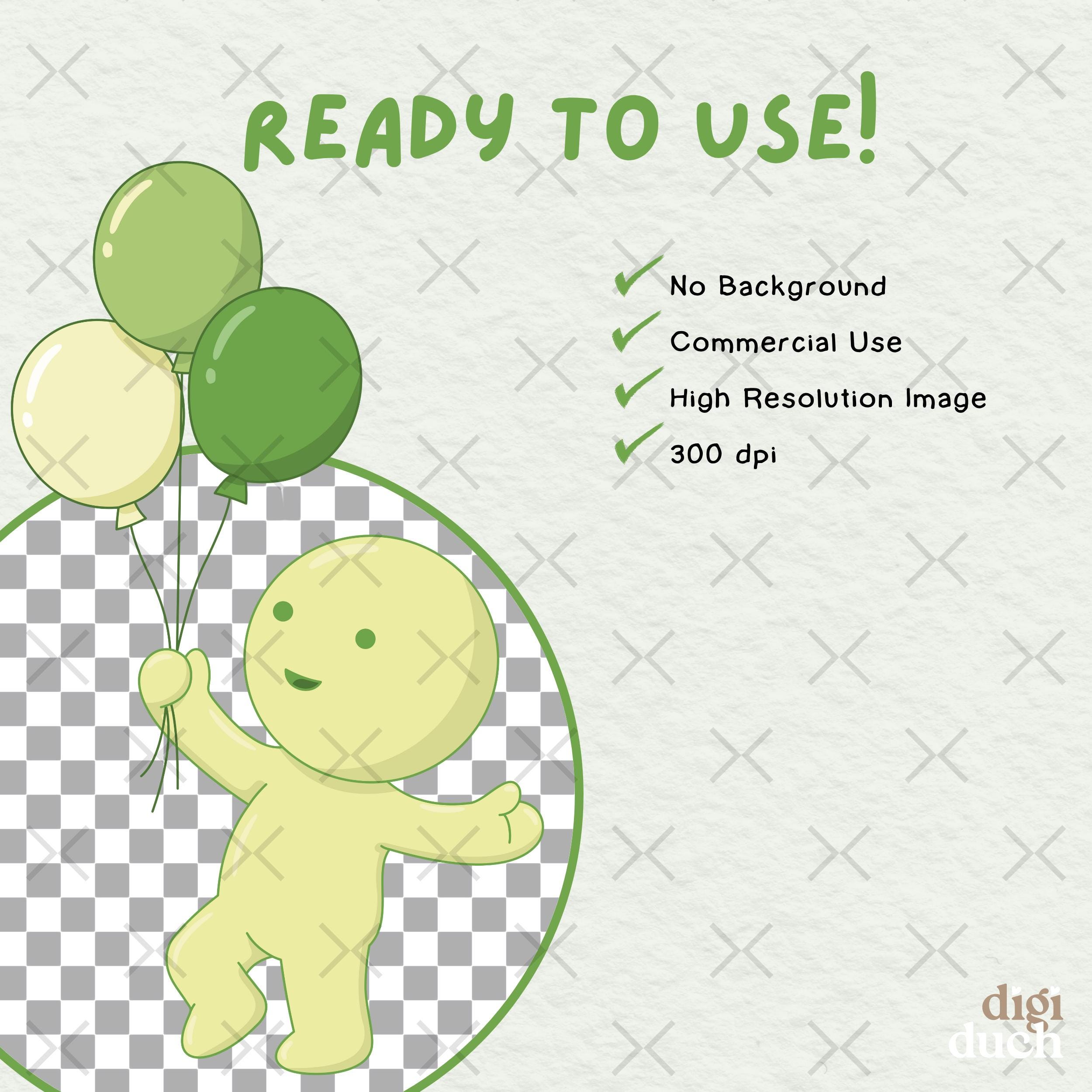 Birthday Smiski PNG Bundle, Original Design, Print-and-cut, Digital ...
