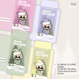 Printable Christmas Money Envelope | Labubu Christmas Cash Envelope ...