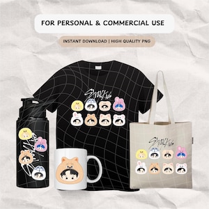 Kawaii Stray Kids SKZOO Chibi Head Printable Clipart, Printable Sticker ...