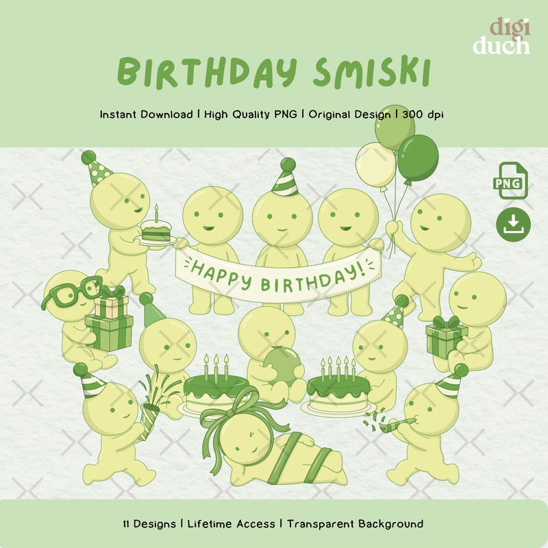 Smiski Birthday Paper - Etsy