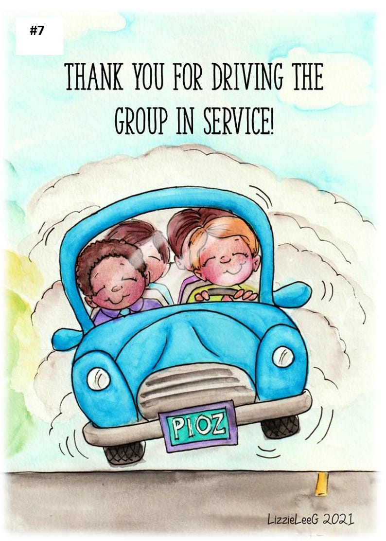 DRIVING in SERVICE Greeting Cards Scroll R for Options - Etsy