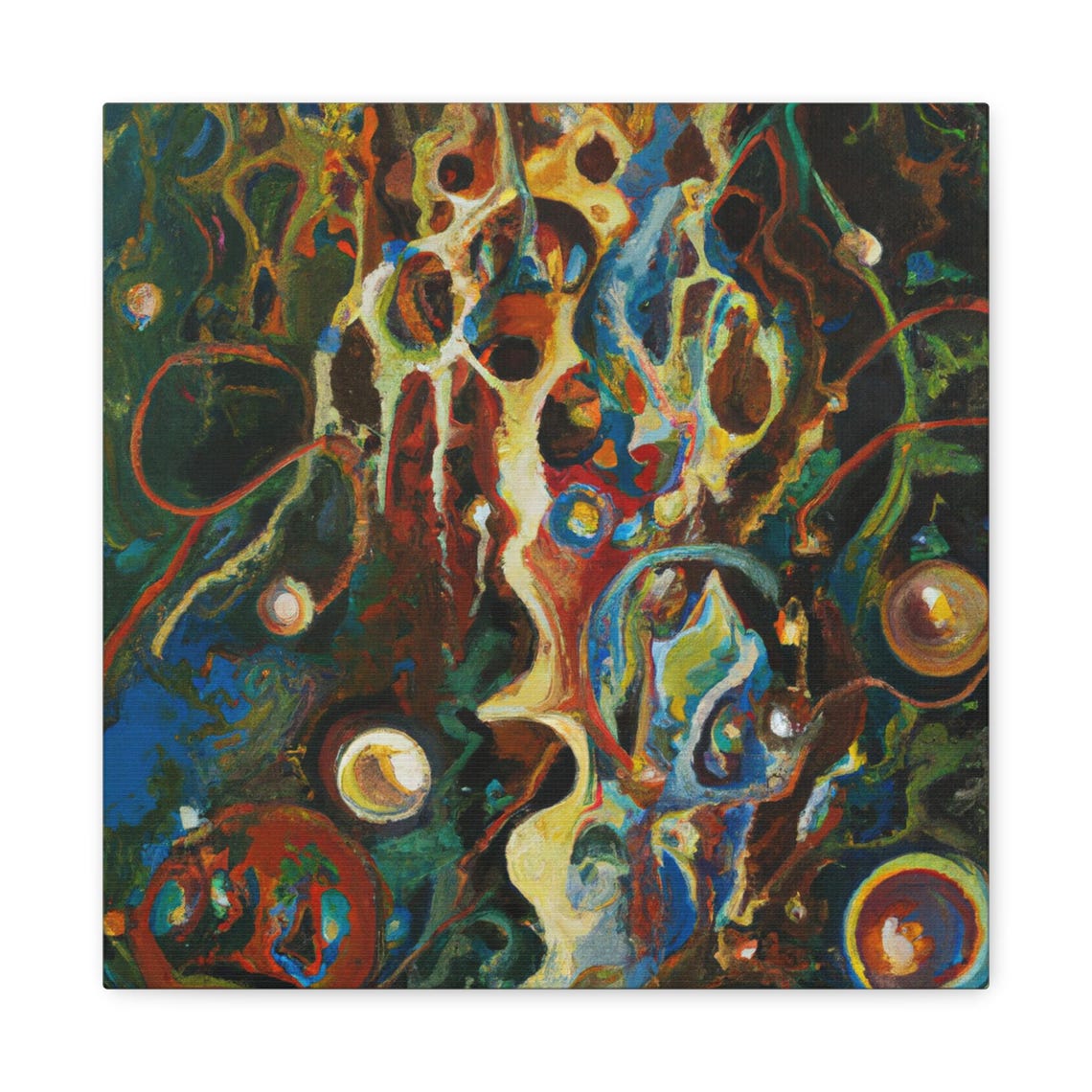 Magical Gem Garden Custom Ai-generated Canvas Art Tailored Sizes ...