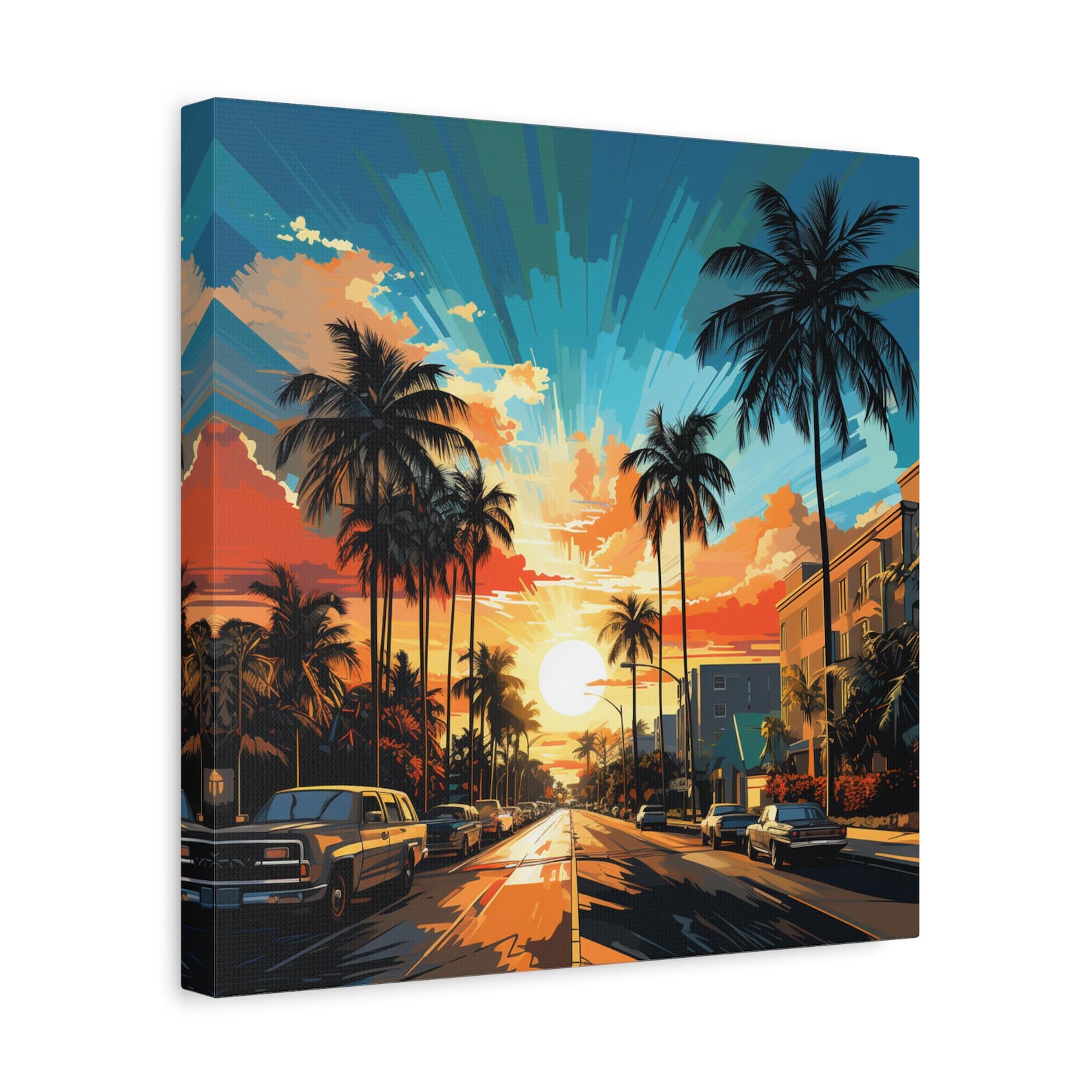 Sundrenched Sunrise Custom Ai-generated Canvas Art Tailored Sizes ...