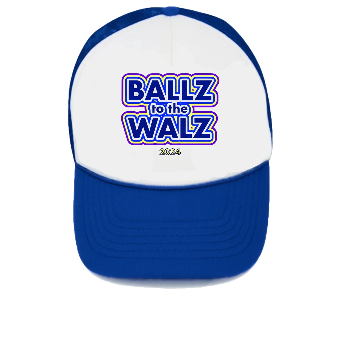 BALLZ to the WALZ 2024 Kamala Harris Tim Walz '24 Trucker Hat Raising ...